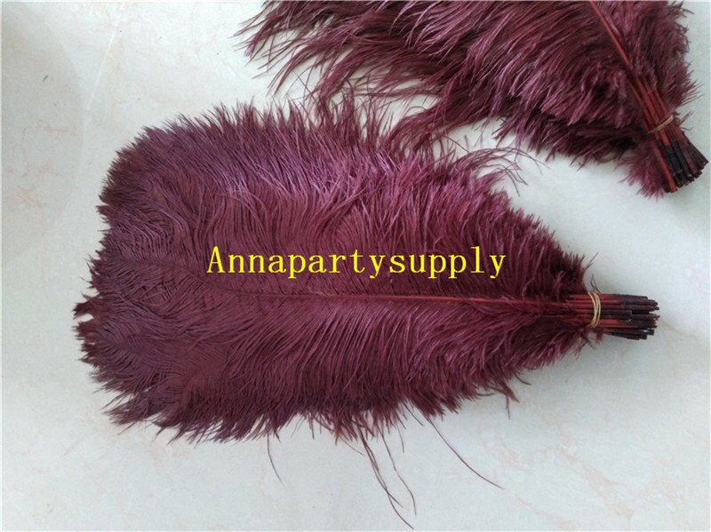 50 Pcs Wine Red Burgundy Wine Red Ostrich Feather Plume for - Etsy