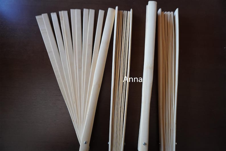 1 Piece Bamboo Fan 13pcs Staves per Fan - Etsy