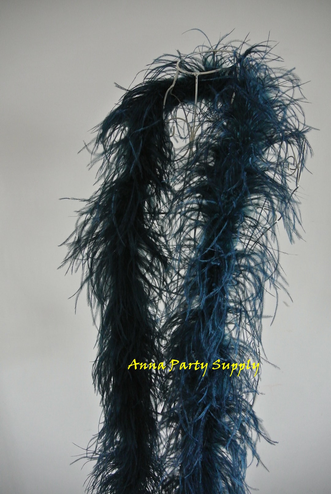 4 Ply Navy Blue Deep Blue Ostrich Feather Boa 25 Colors for Party ...