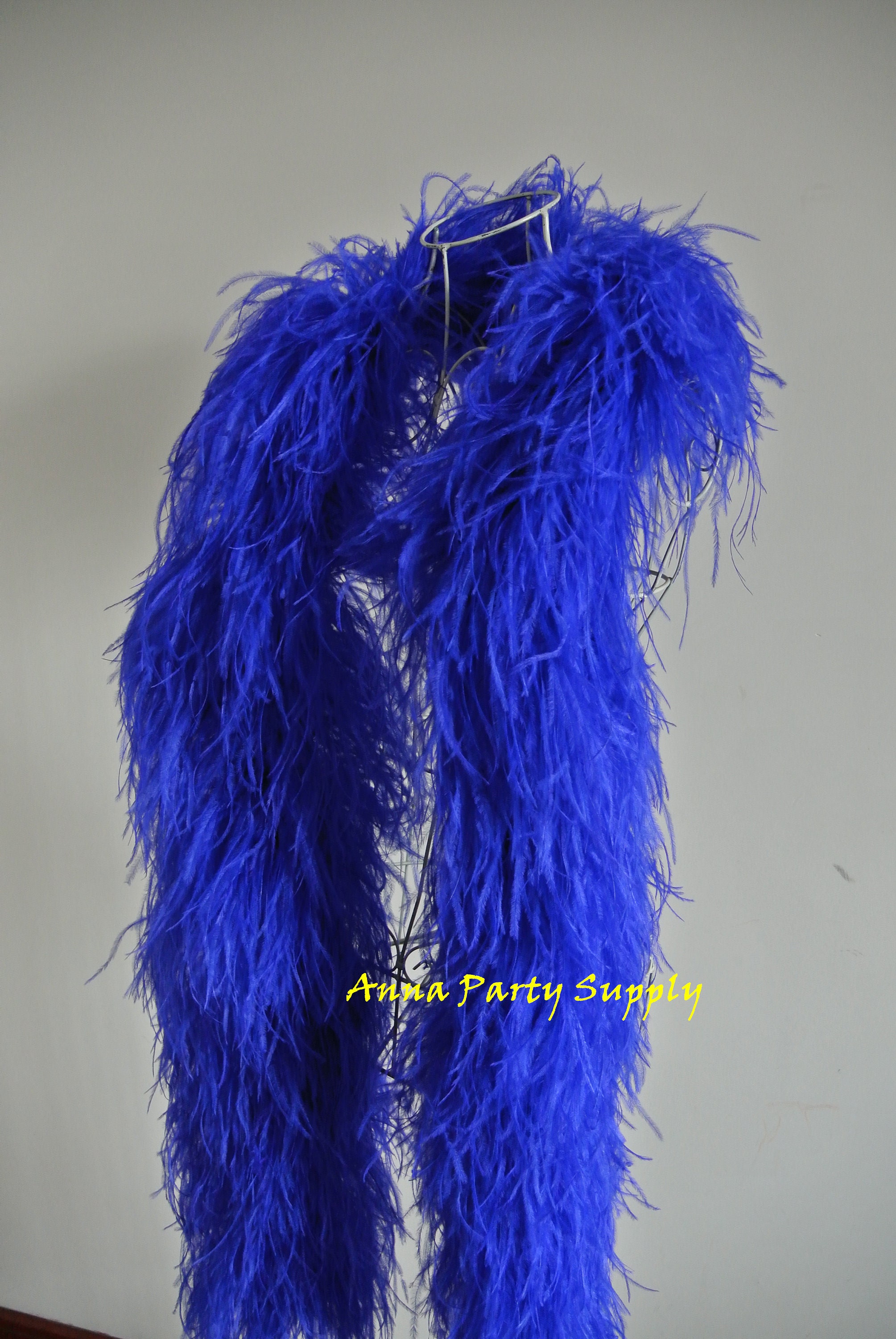 30 Colors Royal Blue Ostrich Feather Boa 12 Ply Thickness for Craft ...