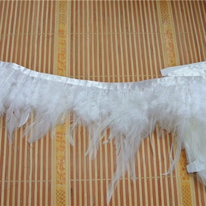 Hackle Feather Fringe Trim White Color for Sewing Desgin Prom Supply - Etsy