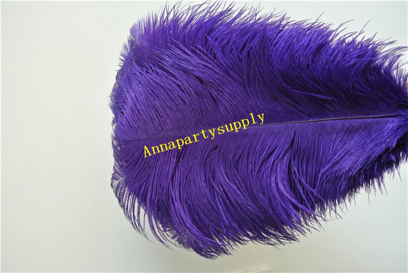50 Pcs Purple Ostrich Feather Plume for Wedding Party Supply Wedding ...