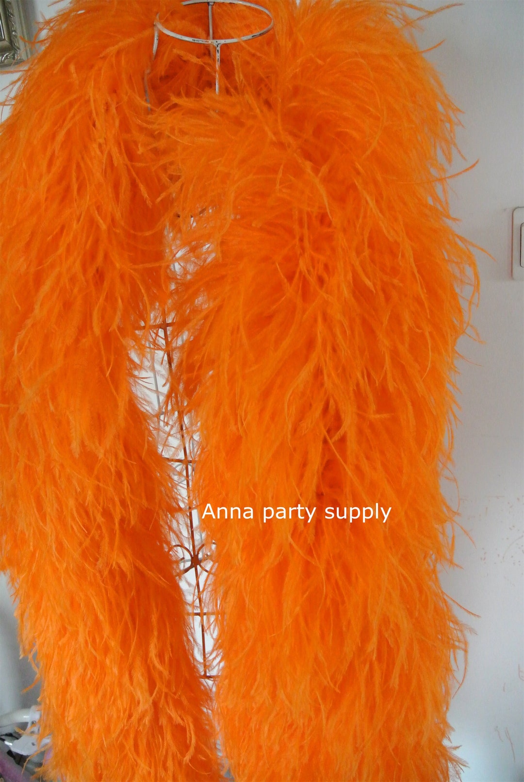 28 Colors Orange Ostrich Feather Boa 18 Ply Thickness for Party Craft ...