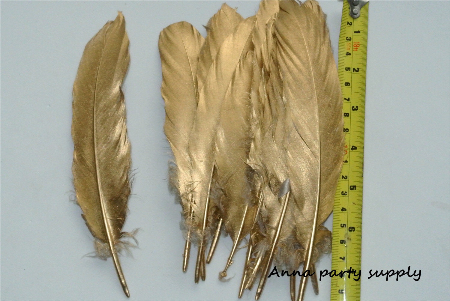 100 Pcs Gold Dipped Feathers gold GOOSE Feathers Loose - Etsy