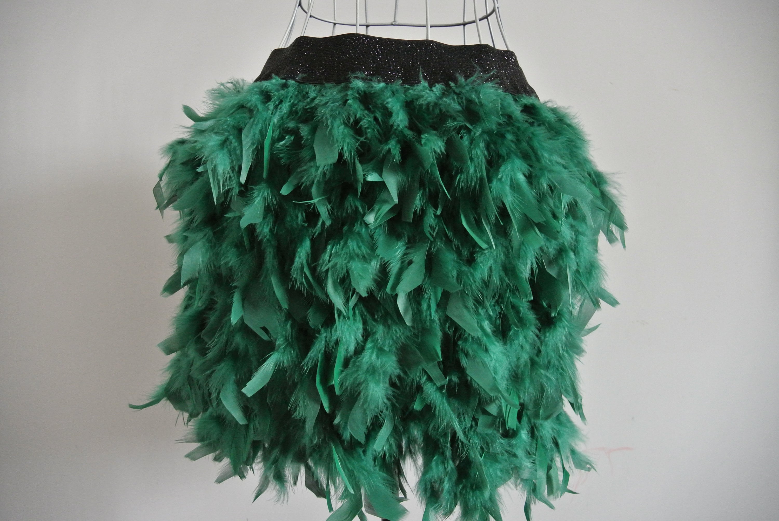 15 Colors Dark Green Deep Green Feather Skirt for Dancing Showgirl ...
