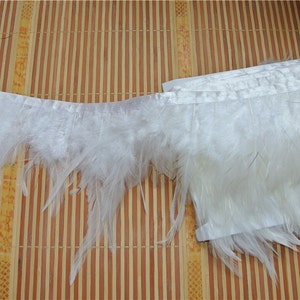 Hackle Feather Fringe Trim White Color for Sewing Desgin Prom Supply - Etsy