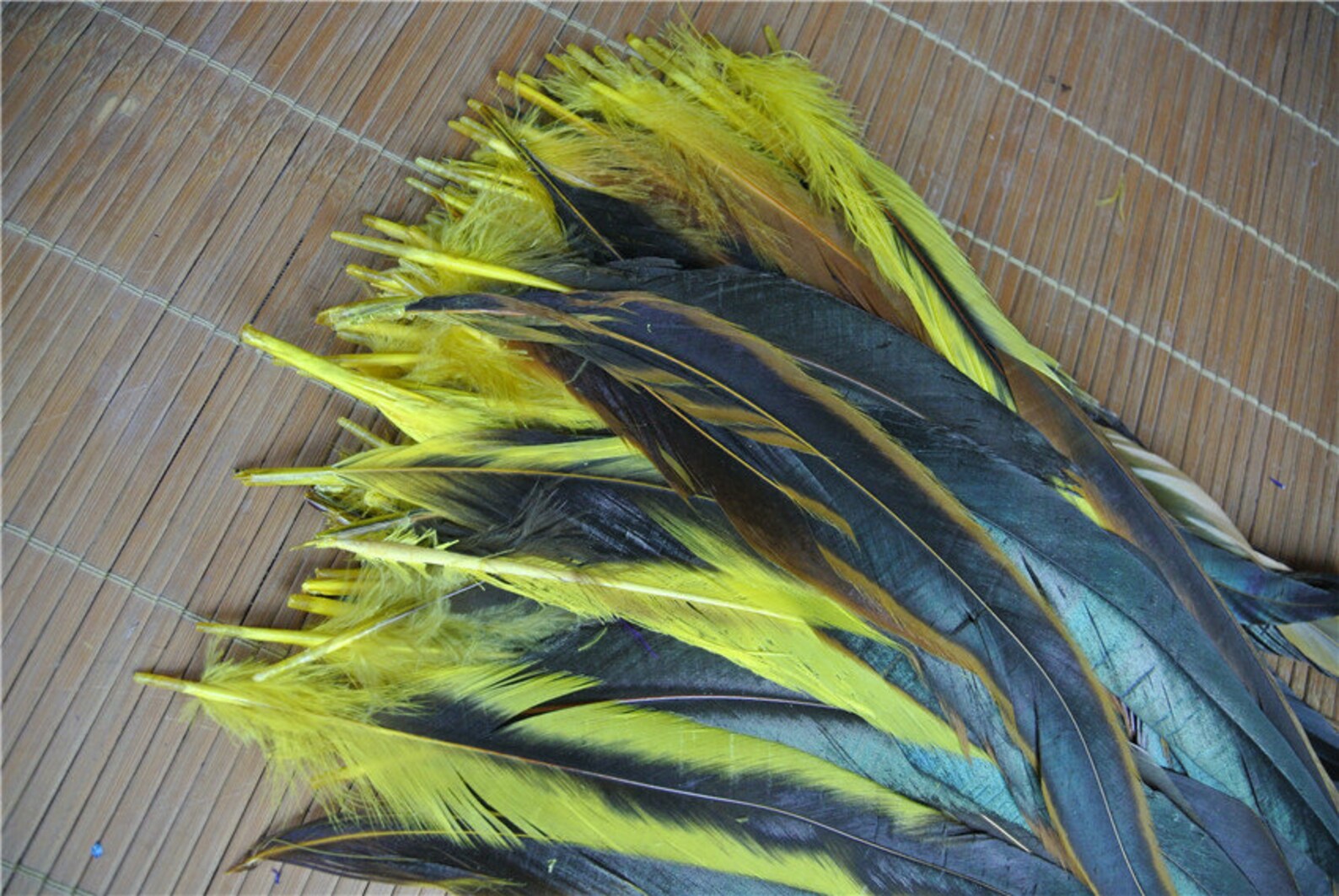 100 piezas de gallo amarillo pluma de gallo suelta pluma de - Etsy España