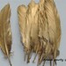 100 Pcs Gold Dipped Feathers gold GOOSE Feathers Loose 5-8inch for ...