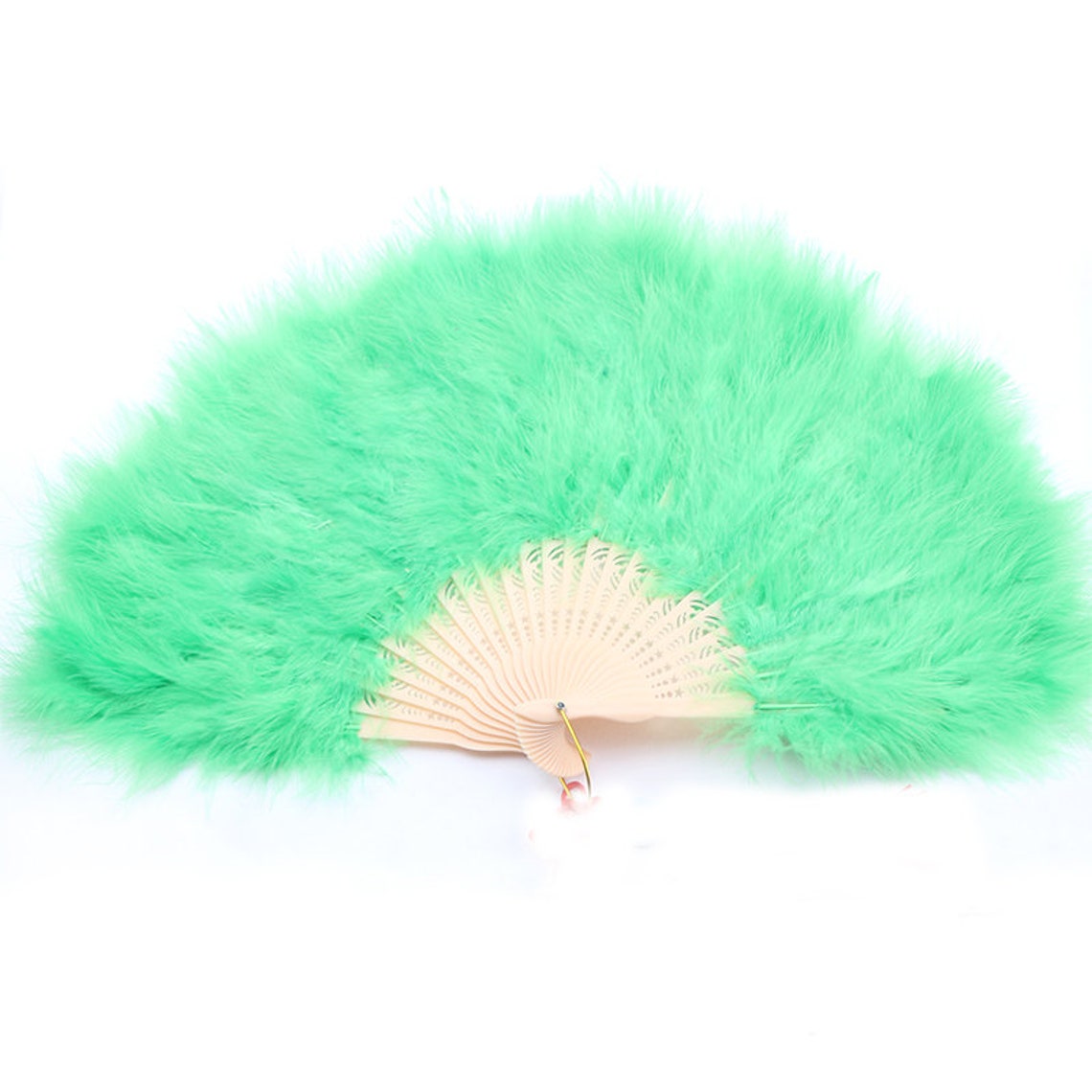 Light Blue Marabou Feather Fan Burlesque Feather Fan Dancing 20*12inch ...