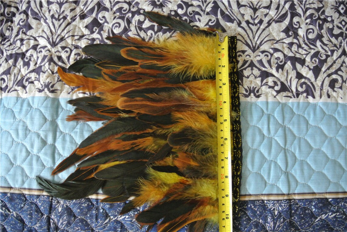 Handmade Yellow Rooster Coque Feather Epaulette Pads Carnival - Etsy