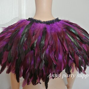RED Feather Cape Top Feather Jacket Feather Shawl Rooster Feather Cape ...