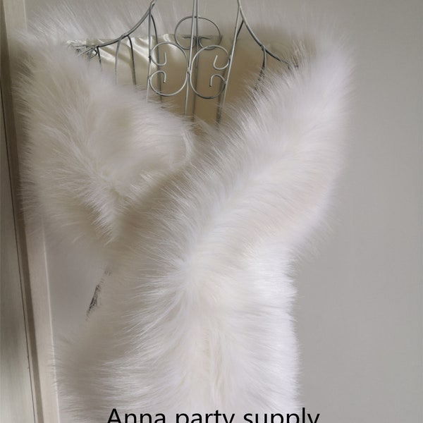 White Fur Shawl - Etsy