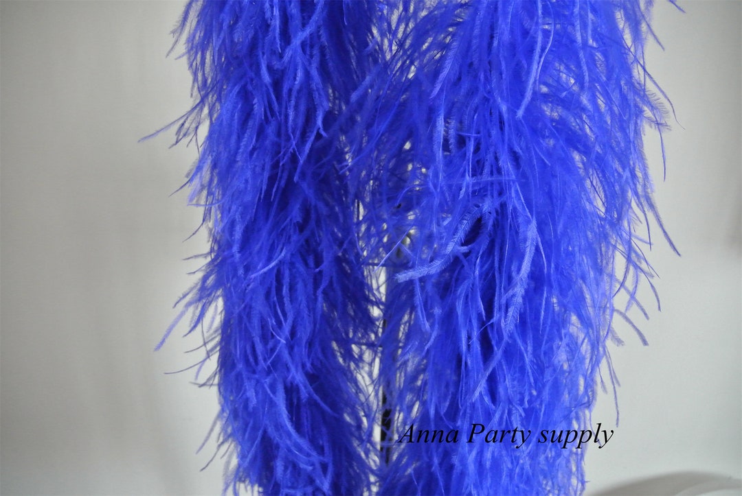 8 Ply Royal Blue Ostrich Feather Boa 22 Colors for Party Supply Decor ...