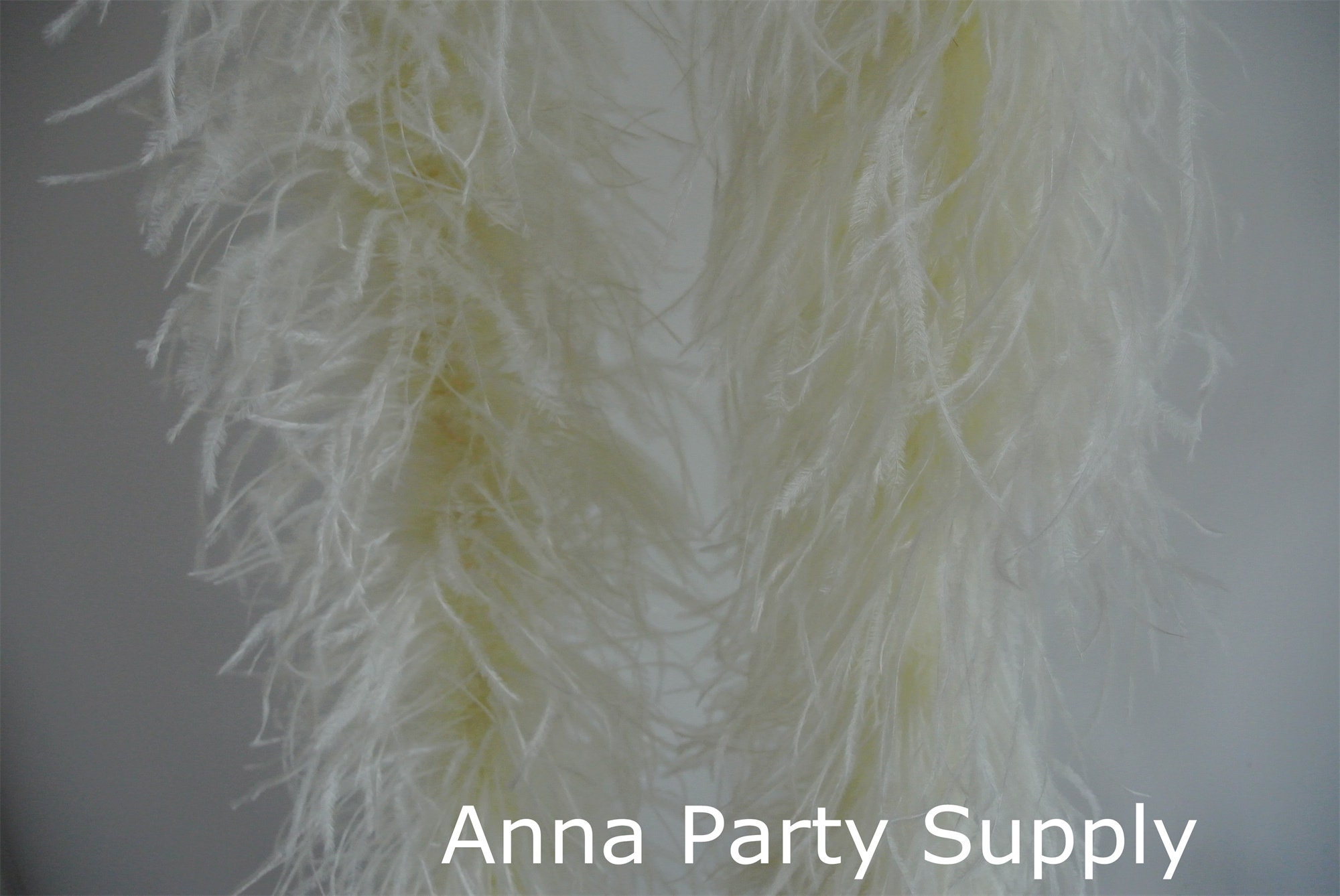 Ivory Cream Ostrich Feather Boa 5 Ply Thickness for Party Supply Decor ...