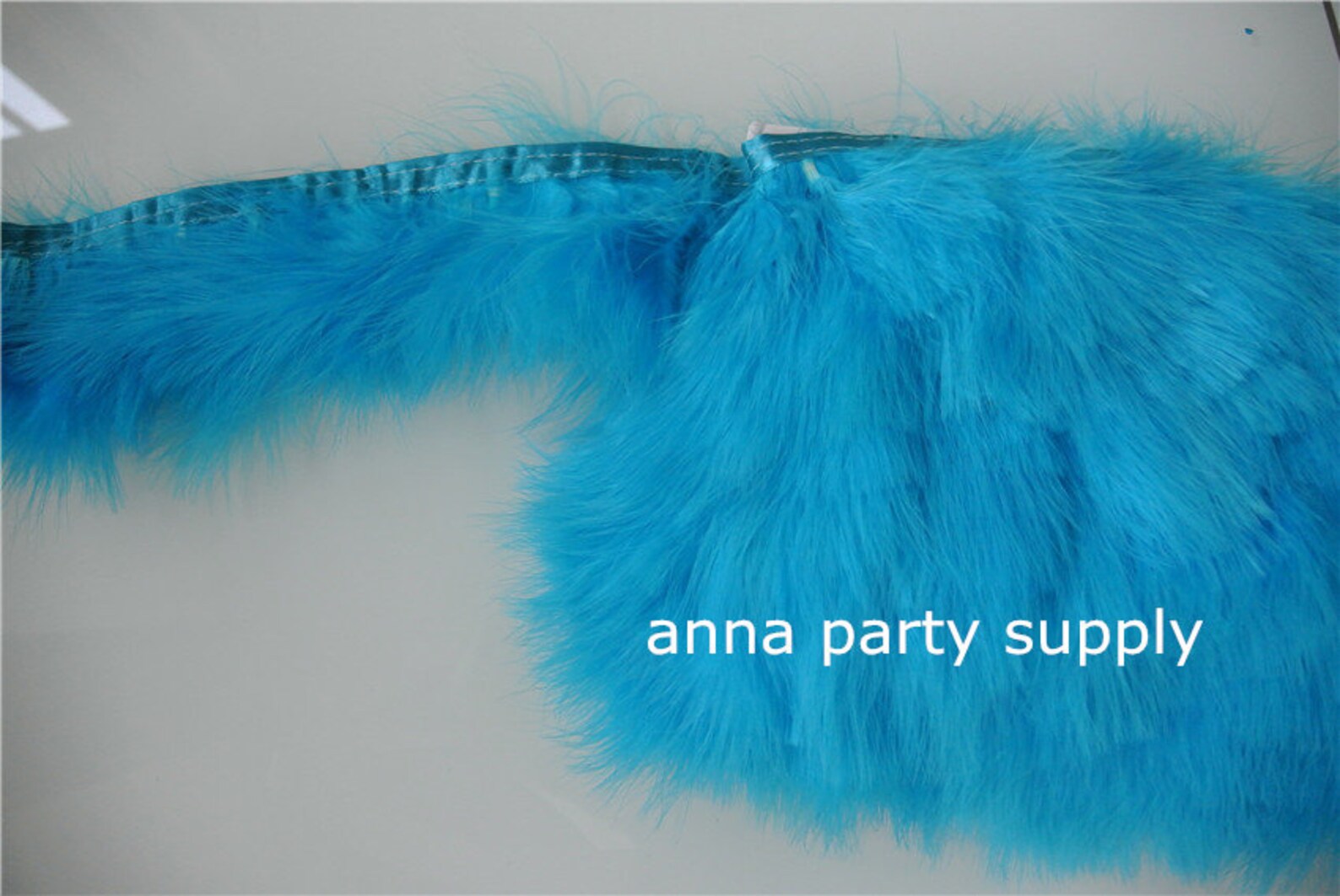 1 Yard turquoise Marbou feather fringe turkey feather fringe | Etsy