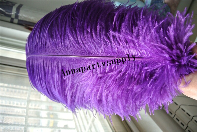 100 pcs purple ostrich feather plume for wedding party supply | Etsy