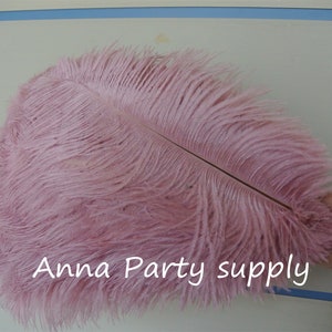 100 Pcs Blush Pink Rose Pink Ostrich Feather Plume for Wedding Party ...