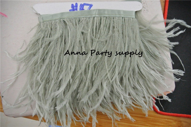 1 Yard Ostrich Feather Fringe Trim Ostrich Trim for Sewing | Etsy