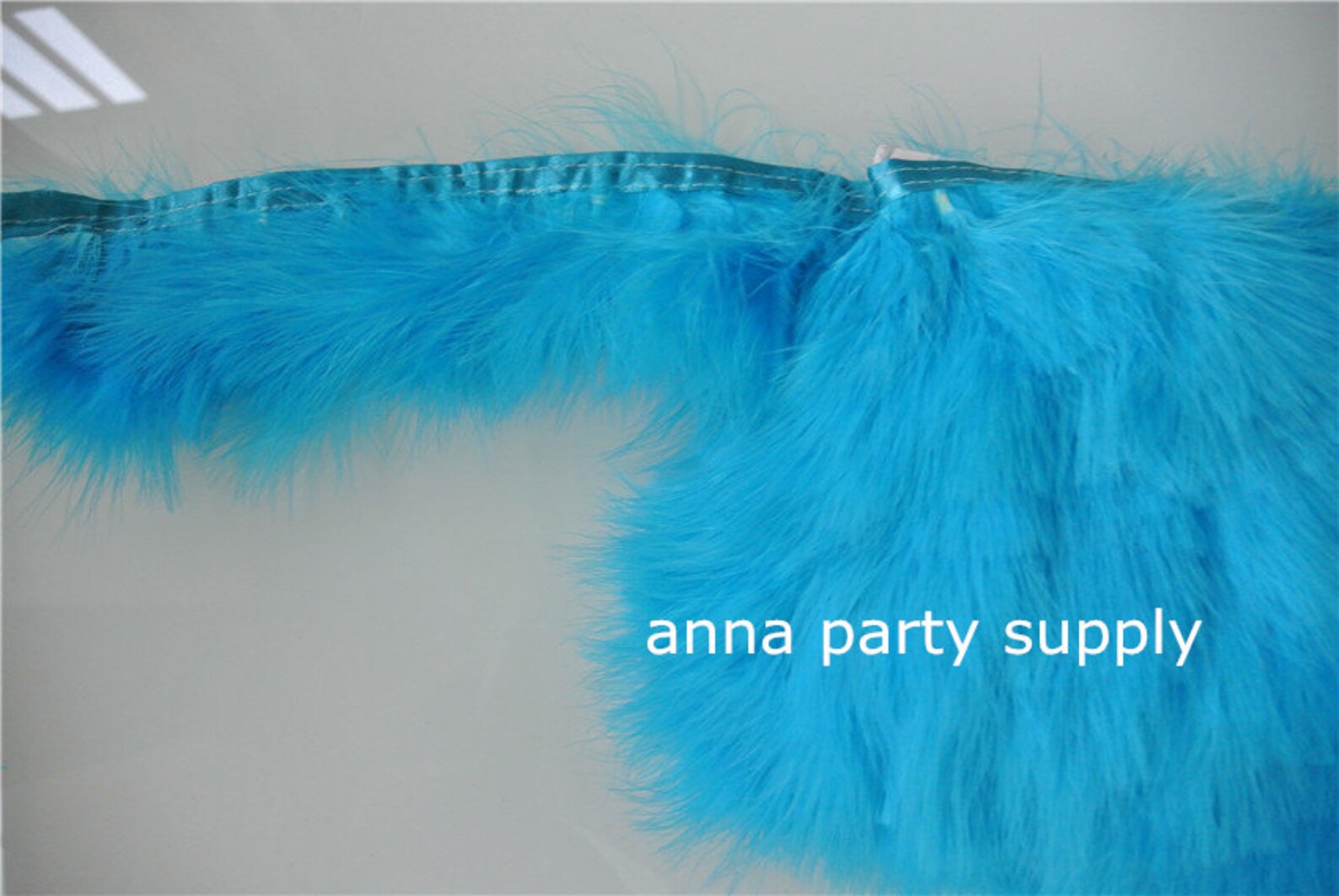 1 Yard turquoise Marbou feather fringe turkey feather fringe | Etsy