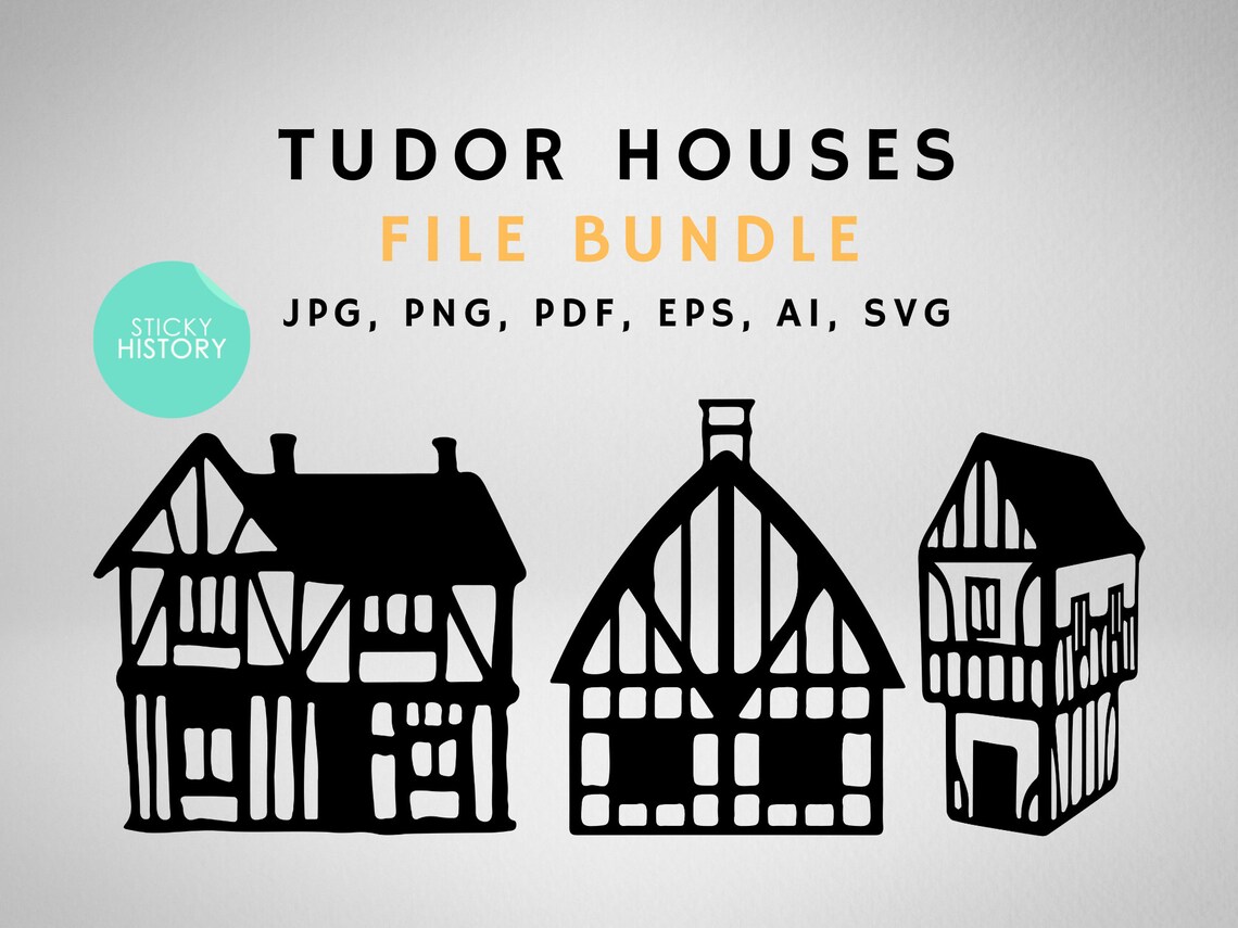 Tudor House Illustration Bundle: Digital Files for Your Creative ...