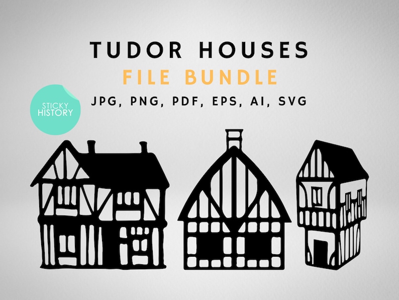 Tudor House Illustration Bundle: Digital Files for Your Creative ...