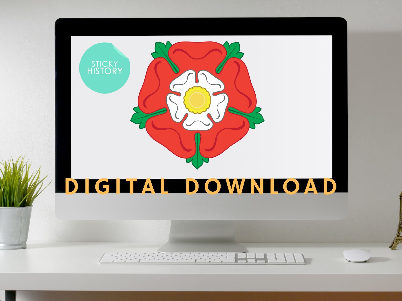 Tudor Rose Design Bundle PNG and JPEG Files Digital Download Clip Art ...
