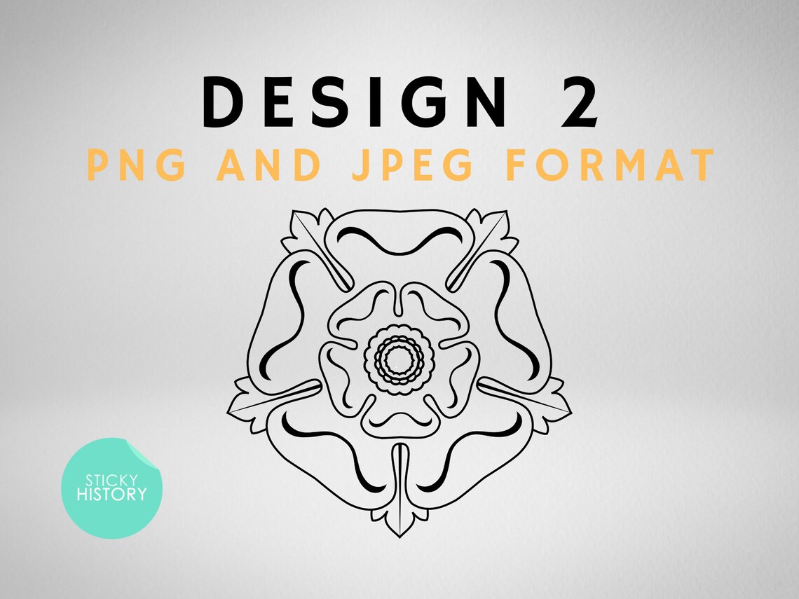 Tudor Rose Design Bundle PNG and JPEG Files Digital Download Clip Art ...