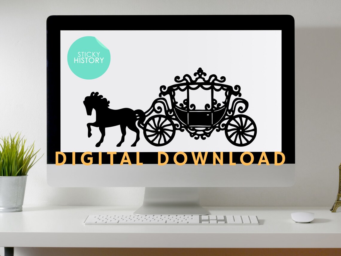 Horse and Carriage Silhouette - Jpg, Png, Pdf, Eps, Ai, Svg Files ...