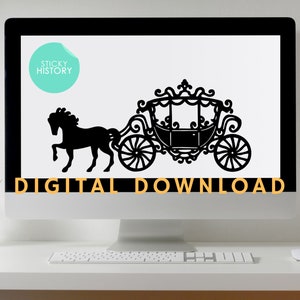 Horse and Carriage Silhouette - Jpg, Png, Pdf, Eps, Ai, Svg Files ...