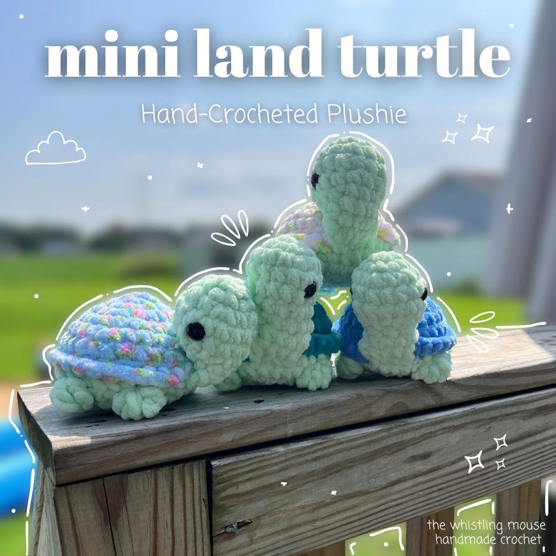 Hand-crocheted Mini Land Turtle Plushie - Etsy