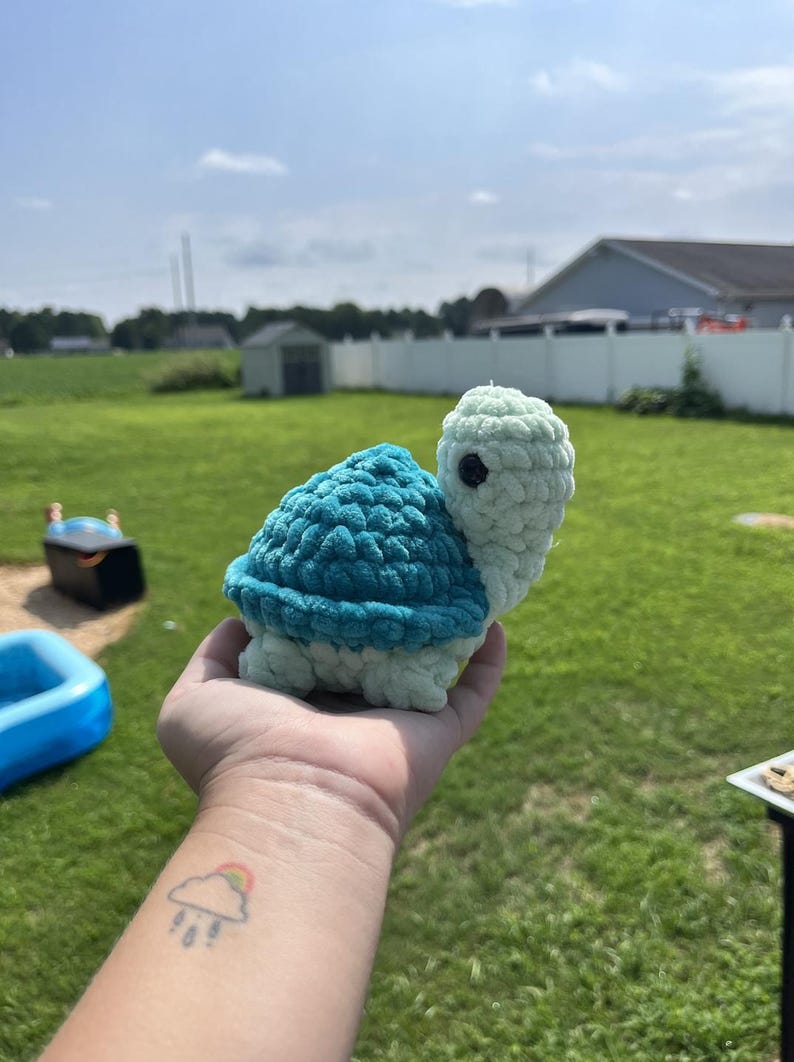 Hand-crocheted Mini Land Turtle Plushie - Etsy