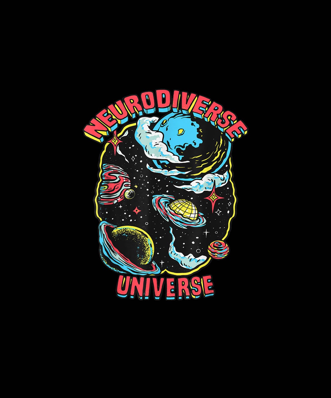 Neurodiverse Universe Comic Style PNG for Him ADHD, Autism , Autistic ...