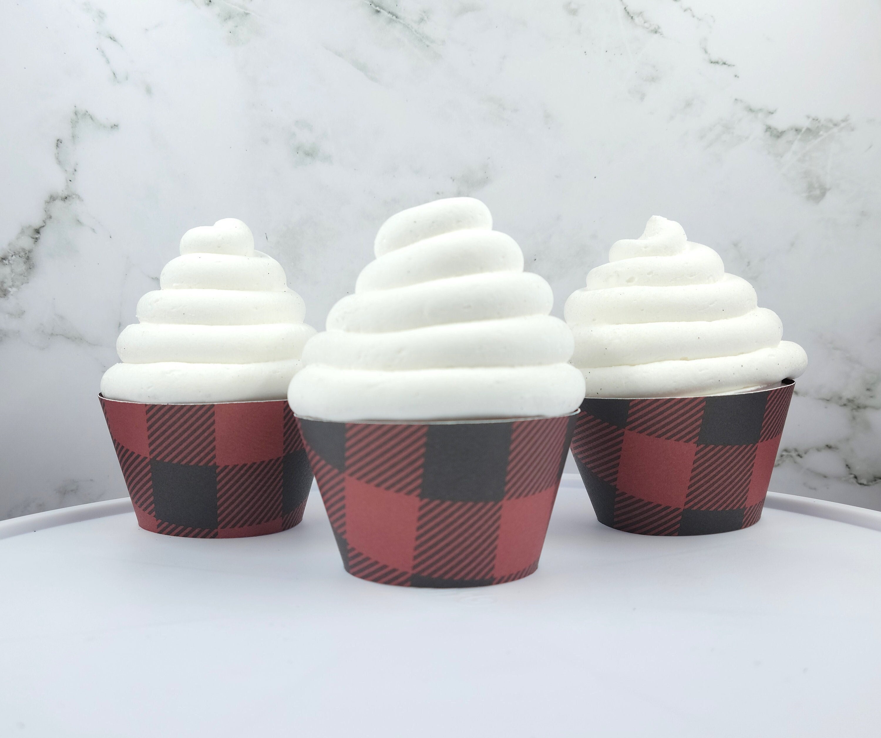 Buffalo Plaid Cupcake Wrappers, Christmas, Lumberjack - Etsy
