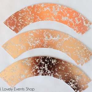 Rose Gold Mercury Glass Wedding Cupcake Wrappers Rose Gold | Etsy