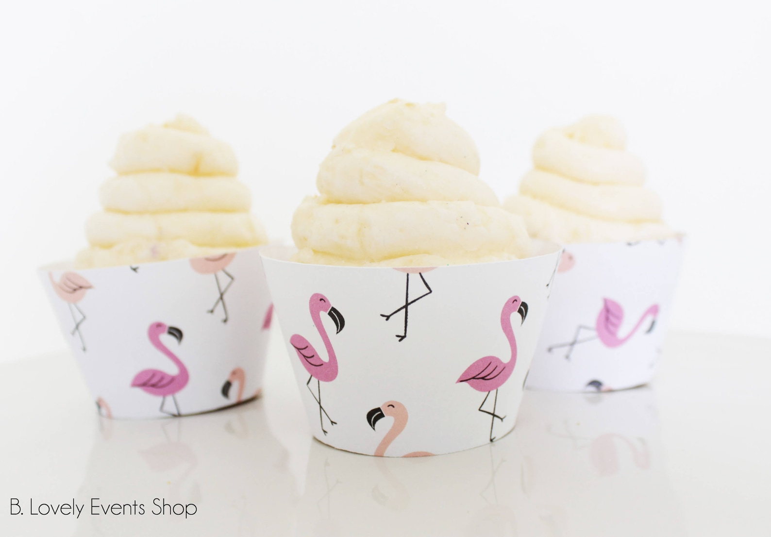 Shades of Pink Flamingo Cupcake Wrappers Flamingo Party - Etsy