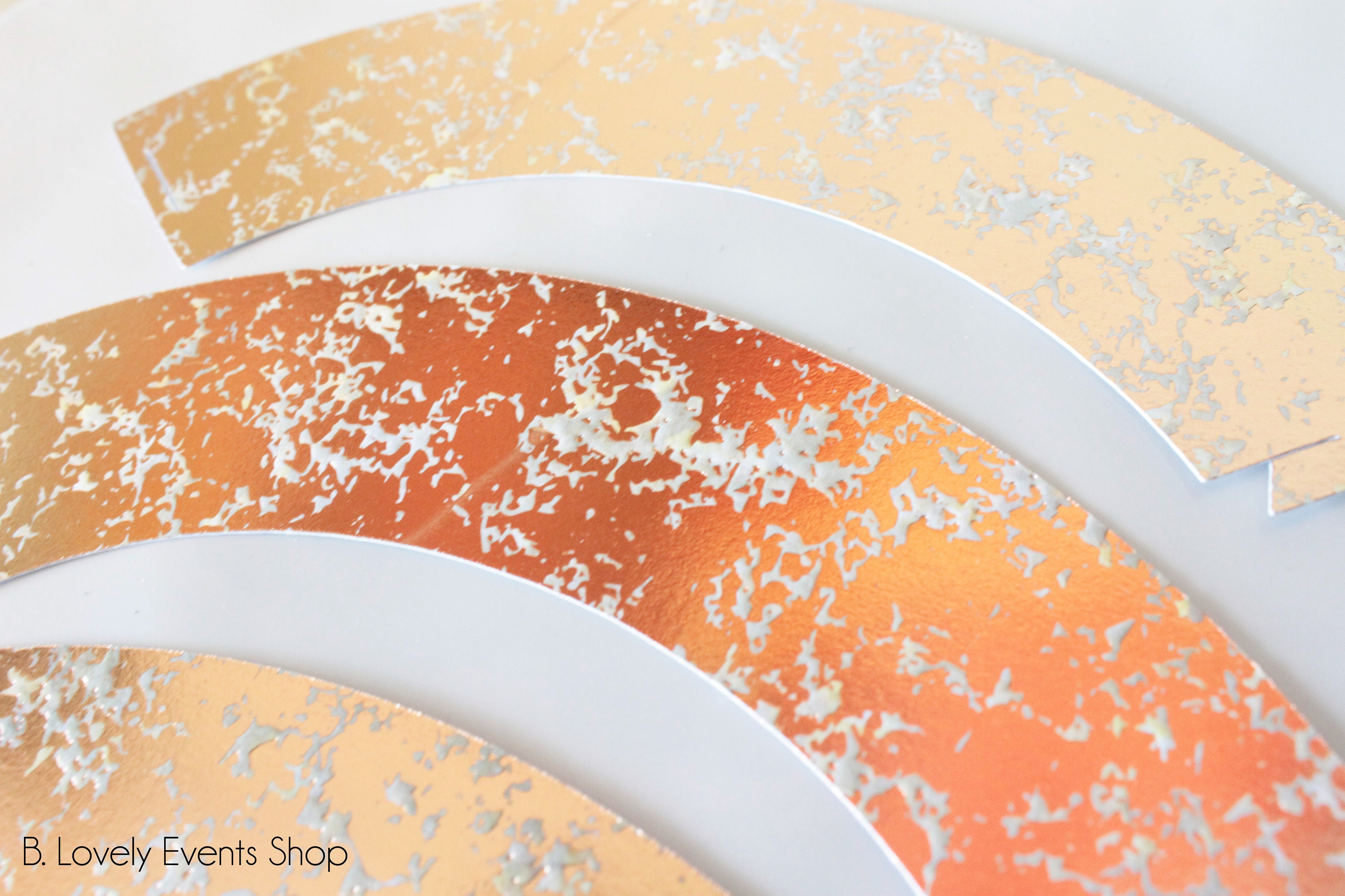 Rose Gold Mercury Glass Wedding Cupcake Wrappers Rose Gold | Etsy