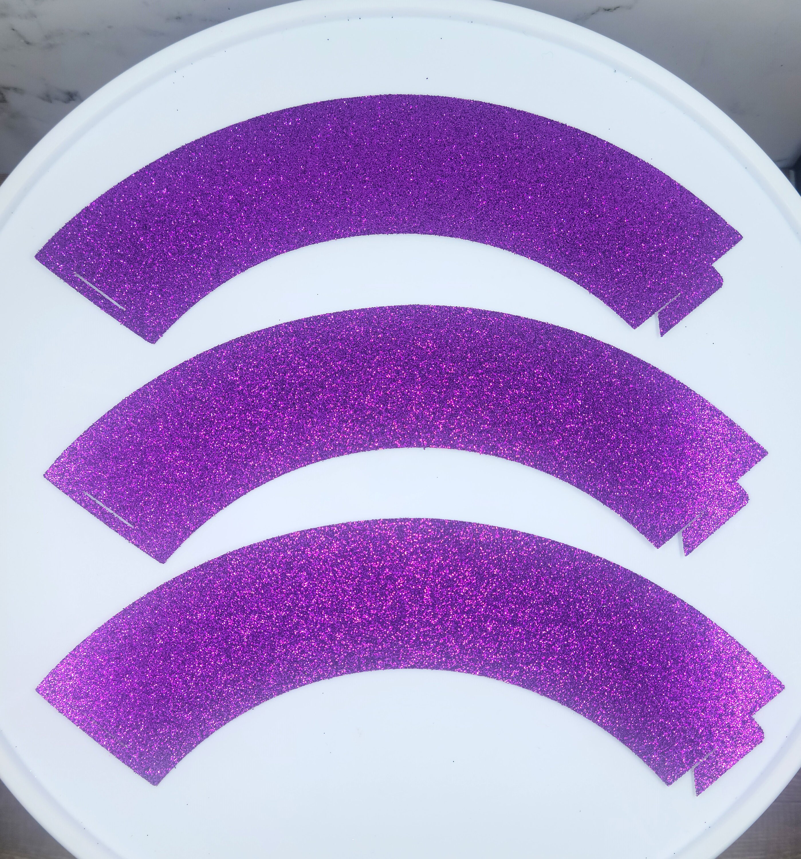 Purple Glitter Cupcake Wrappers, Purple Halloween Decor - Etsy