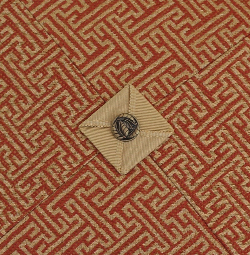 Greek Key Print With Mitered Corners and Button Detail - Etsy