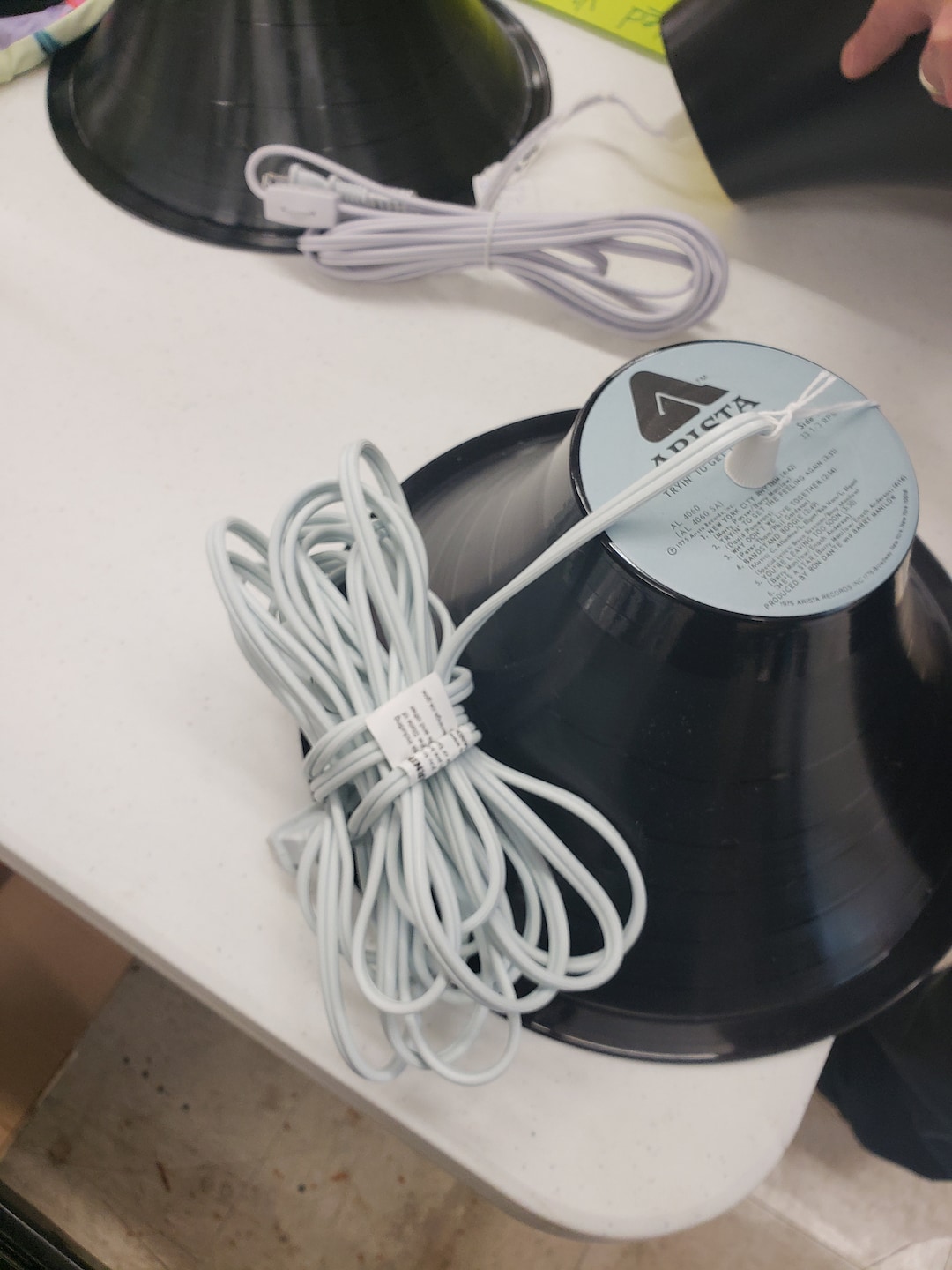 Upcycled Vinyl Record Hanging Pendant Lamp - Fits Standard Bulbs - Home ...