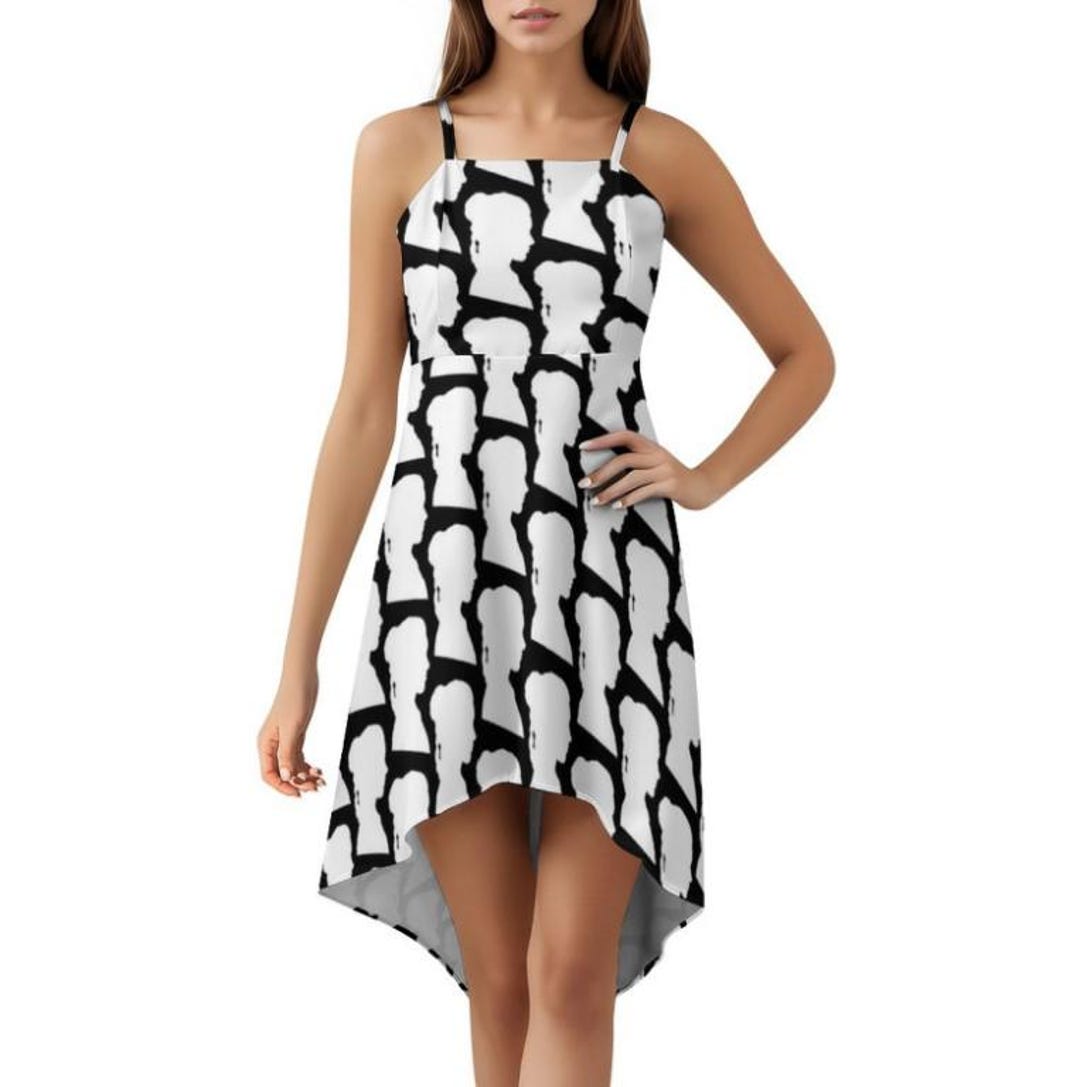 Princess Leia Side Profile Silhouette High-low Spaghetti Strap Dress ...