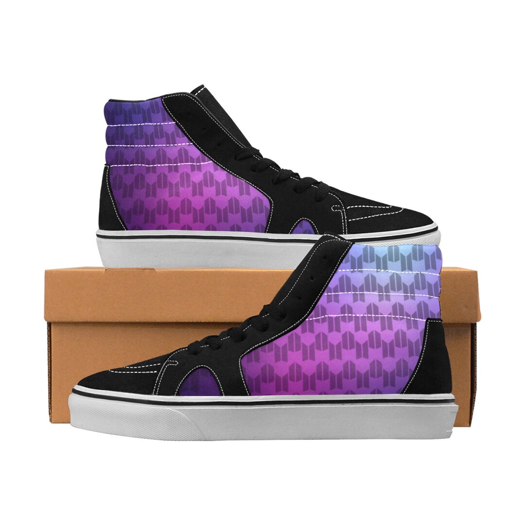 BTS & ARMY Symbols Skater High Top Shoes - Men's and Women's Sizes ...