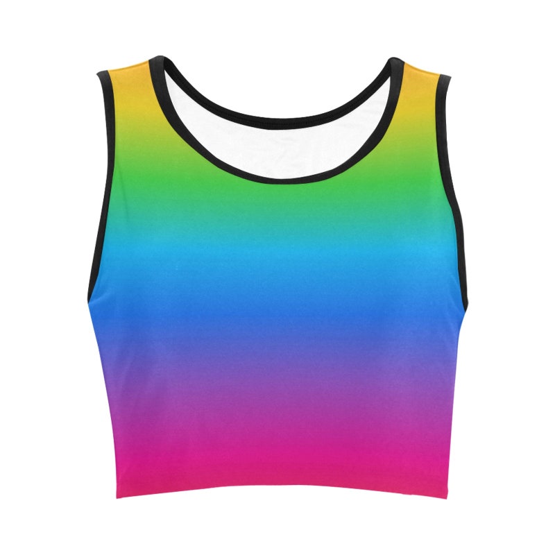 Rainbow Crop Top - Etsy