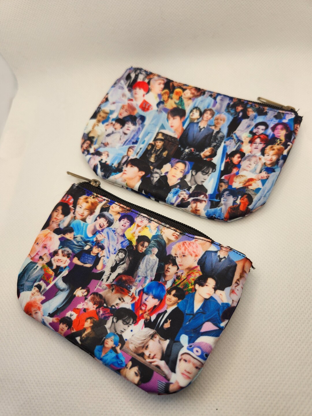 On-hand 2 Sizes - BTS Purple Collage Zipper Coin Purse - 2 Images - K ...