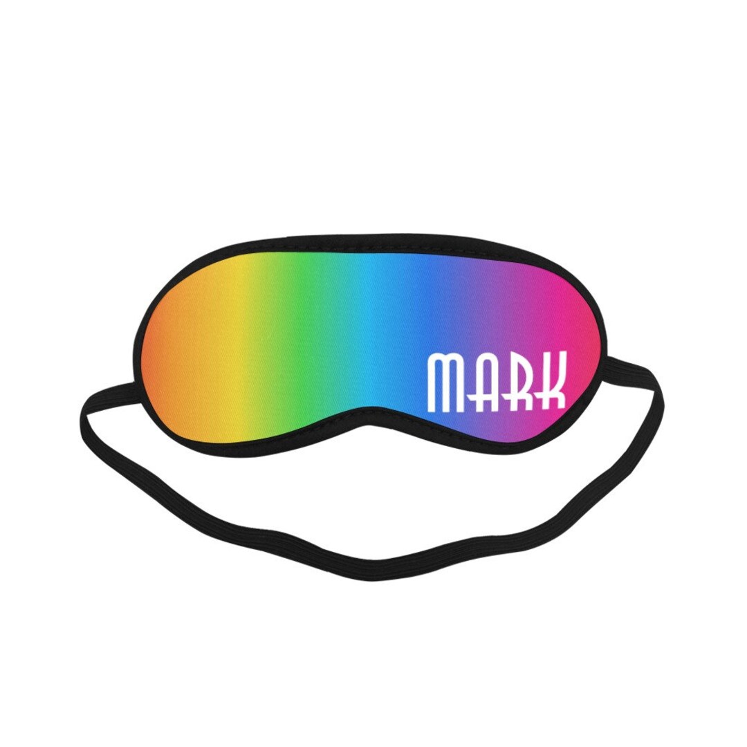 Personalized Option Rainbow Ombre Sleep Eye Mask Light-blocking Mask ...