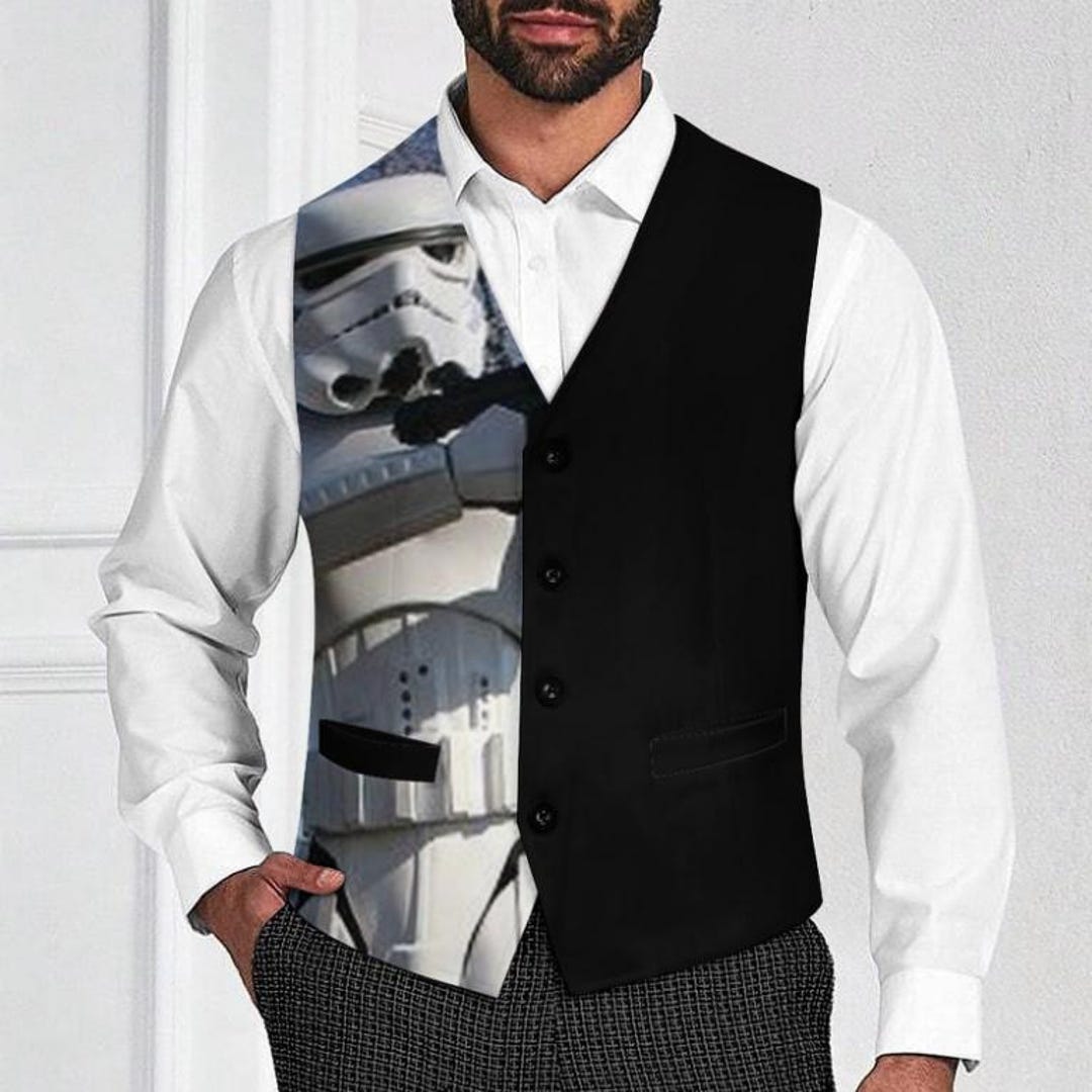 Stormtrooper Photo Panel Men's Suit Vest - Star Wars Inspired Waist ...
