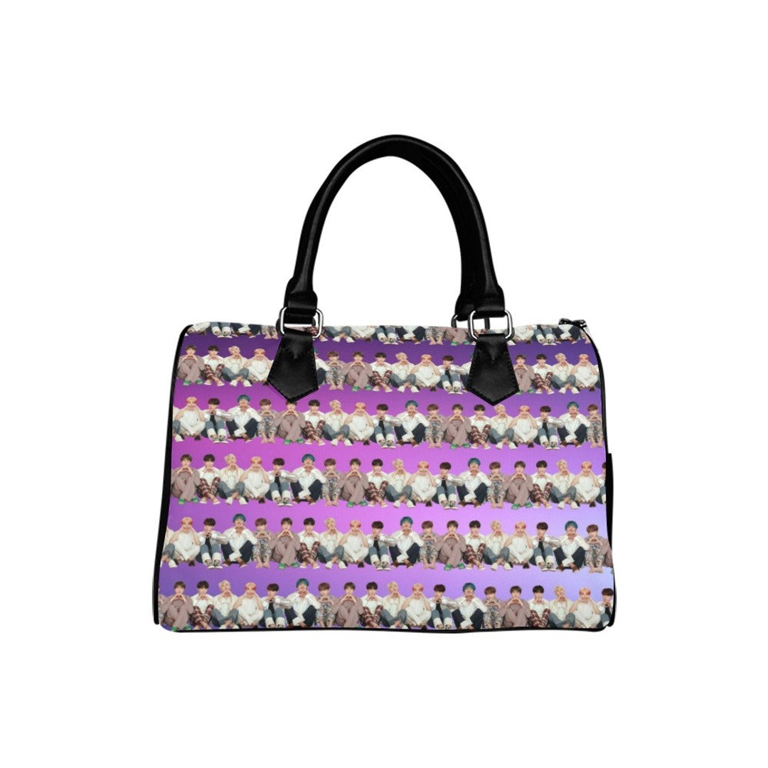 BTS Stripes Barrel Style Boston Handbag - Bangtan Boys K-pop Inspired ...