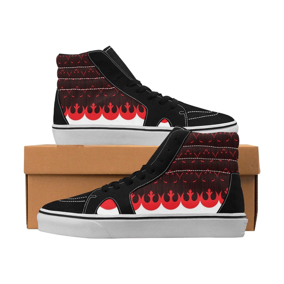 Rebel Starbirds Print Skater High Top Shoes - Men's & Women's Sizes ...