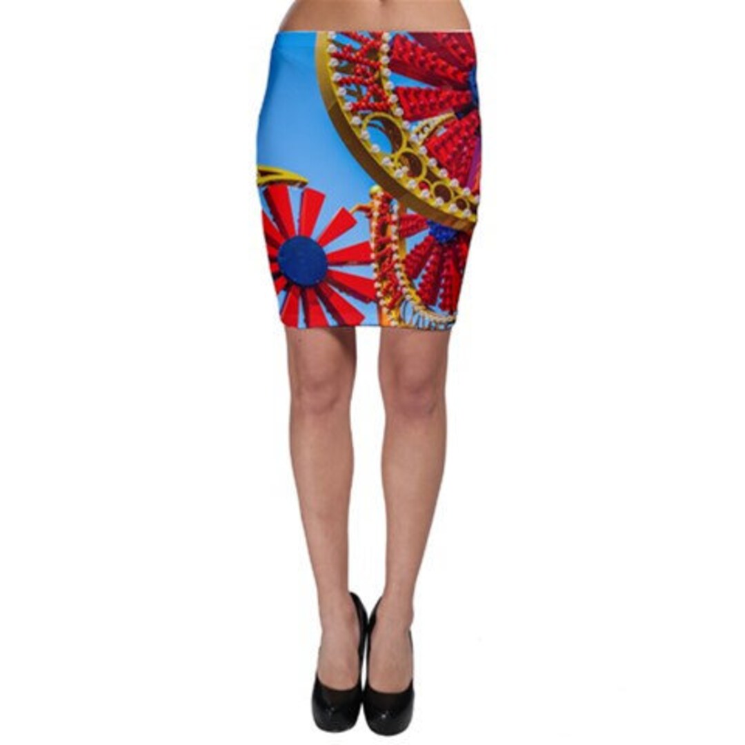 SAMPLE SALE Extra Small Amusement Park Sky Mid-thigh Skirt Photography ...
