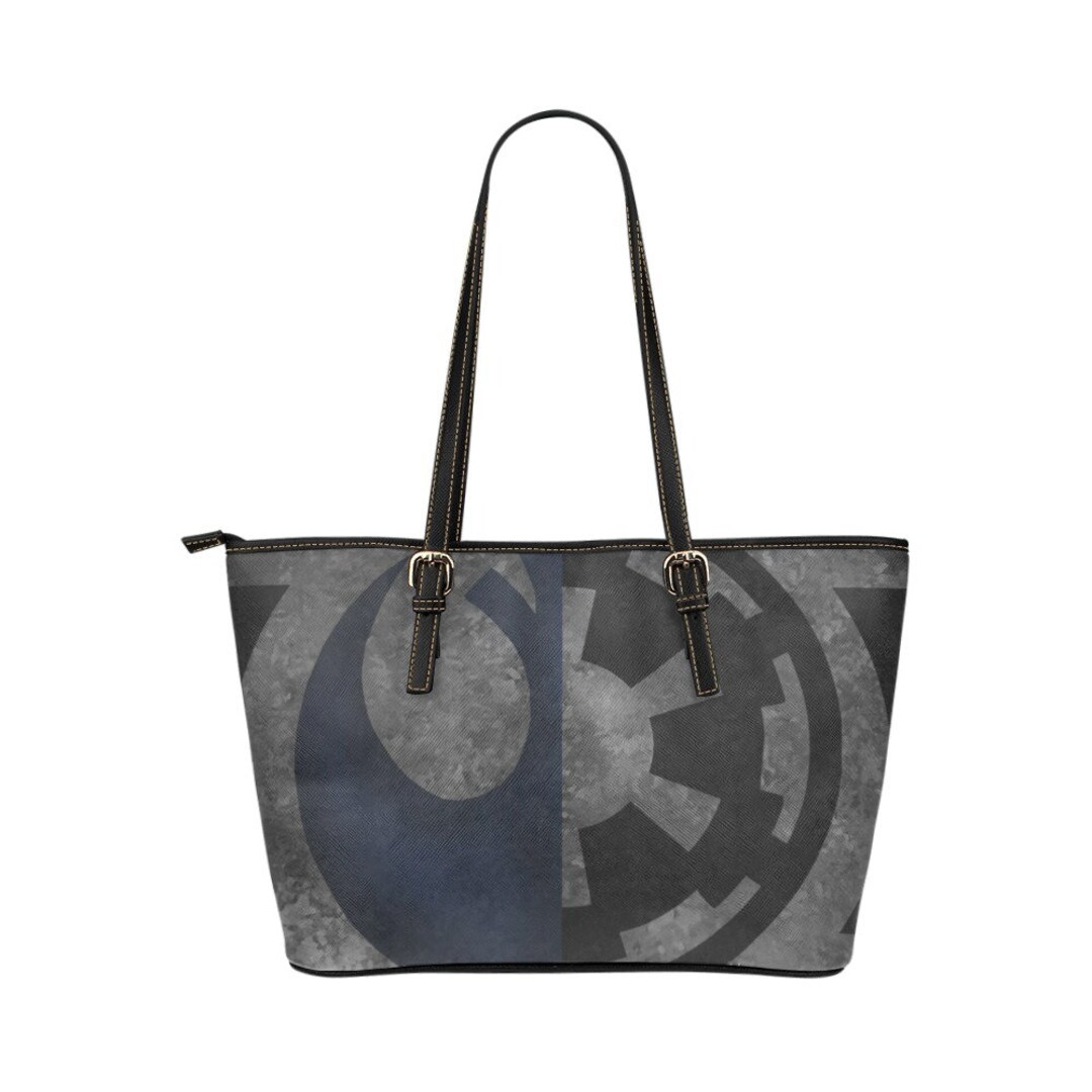 Galactic Duality Leather Tote Bag W/ Black Trim - Shoulder Bags ...