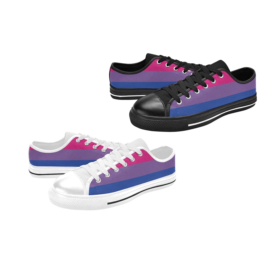 Men's & Women's US Sizes - Bi Flag Low Top Canvas Shoes - Fashion ...